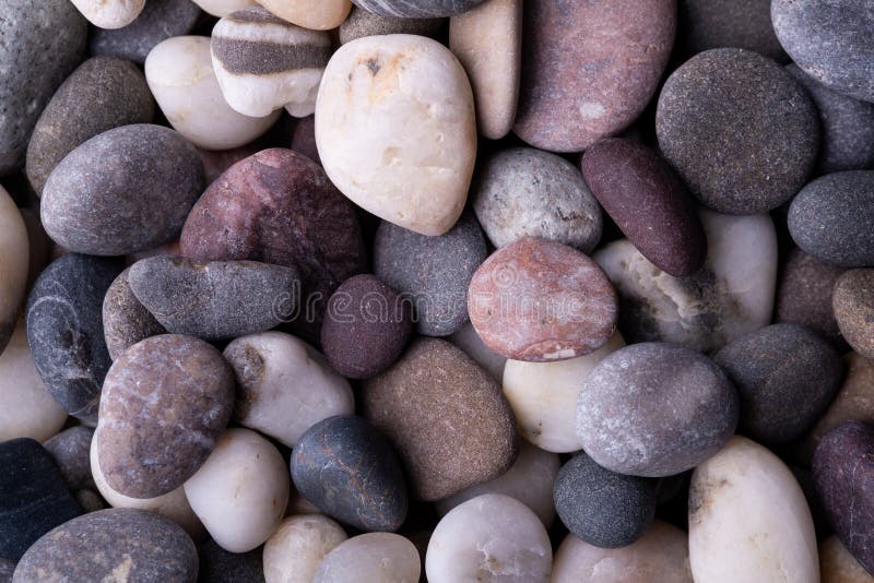 Varied Pebbles Top View Texture Stock Photo - Image of abstract ...