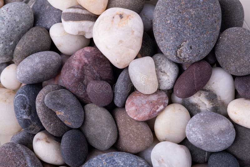 Varied Pebbles Top View Texture Stock Image - Image of brown, pebble ...