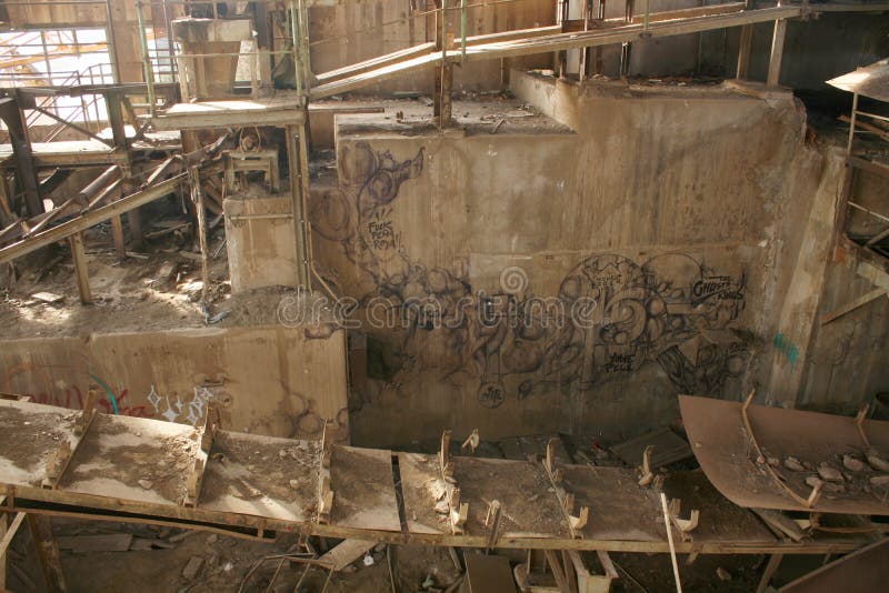 Inside the Old Abandoned Factory Stock Image - Image of work, crevices ...