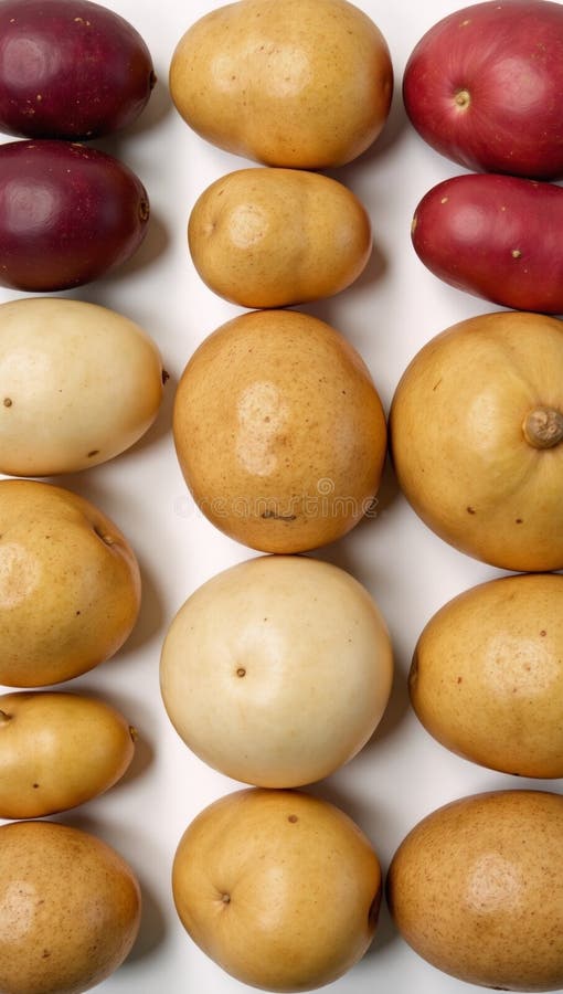 Varied Presentations of Potatoes with Diverse Shapes Sizes and Textures ...