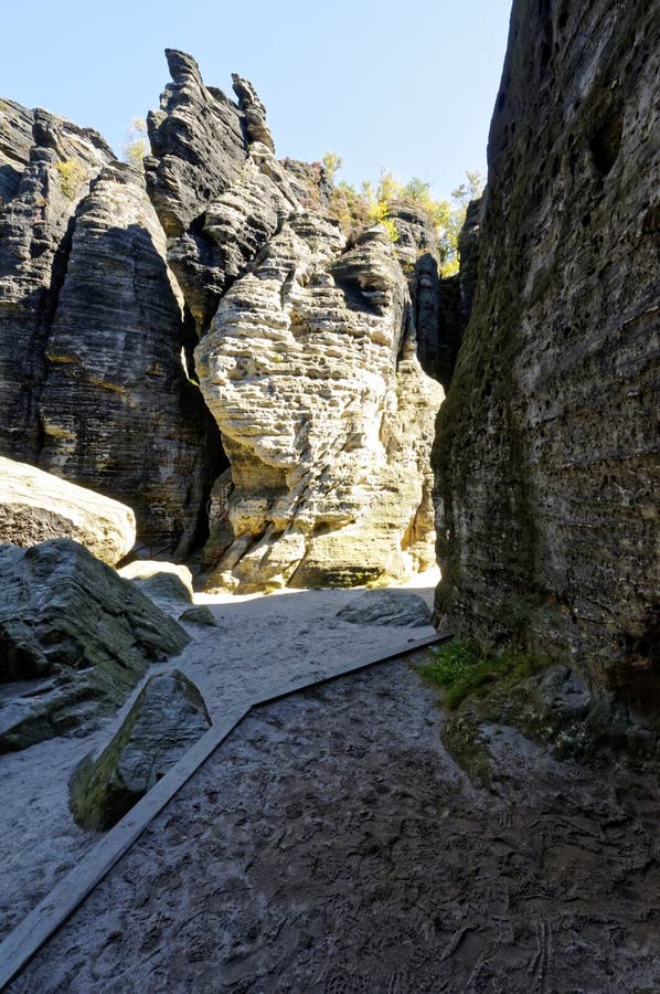 Varied Rock Formations with Different Shapes and Sizes Stock Image ...