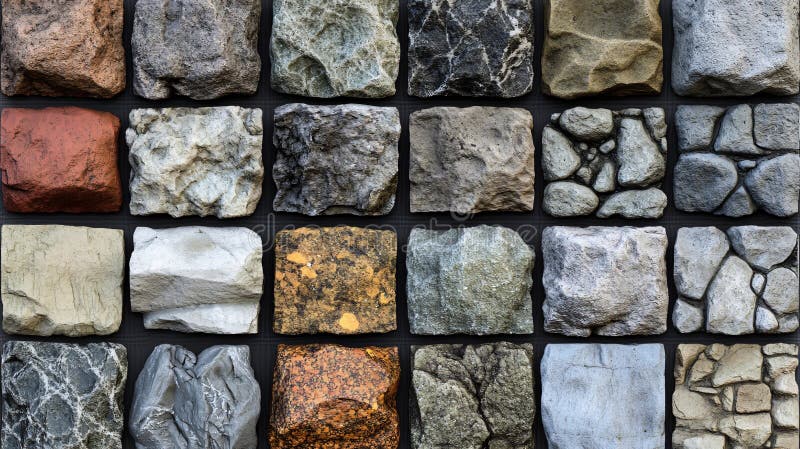 Varied Stone Textures- Rustic Rock Wall Tile High Quality Image Stock ...