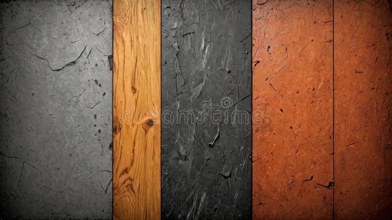Varied Texture Panels with Natural and Industrial Elements, Showcasing ...