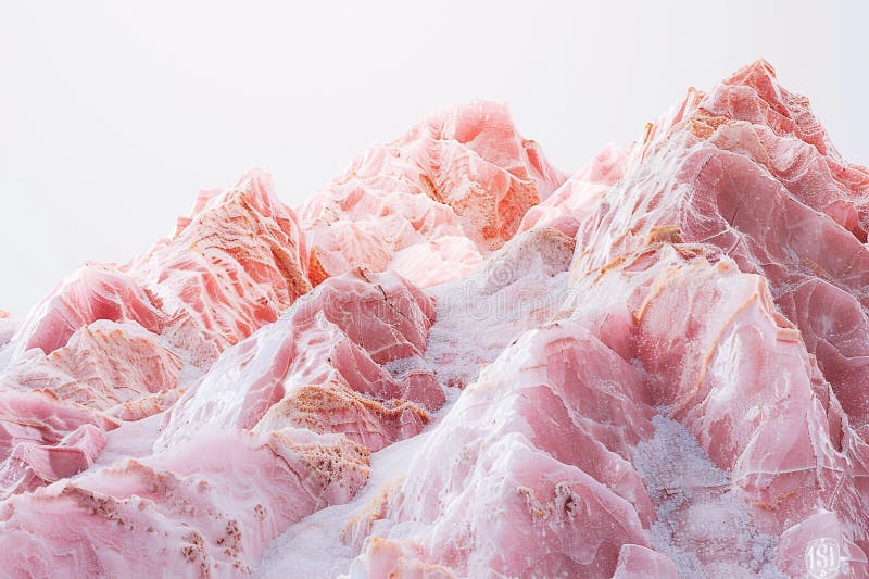 The Varied Textures and Patterns of a Pink Salt Mountain, Highlighted ...