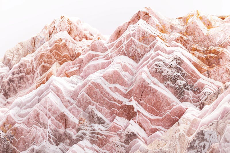 The Varied Textures and Patterns of a Pink Salt Mountain, Highlighted ...