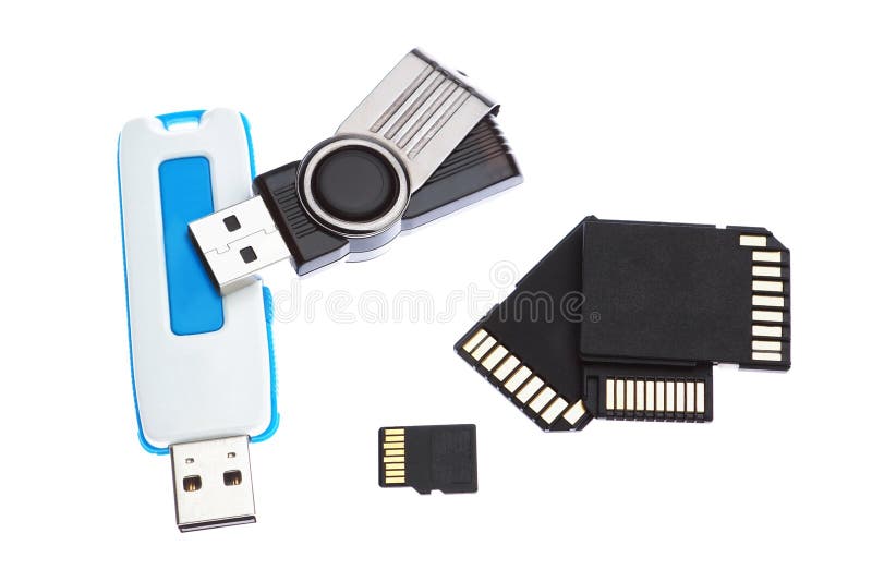 Un Conjunto De La Memoria Del Almacenamiento. Foto de archivo - Imagen ...