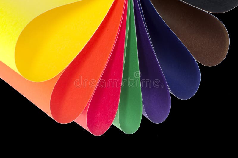 Variedad De Papel Del Color Foto de archivo - Imagen de imagen, curva ...