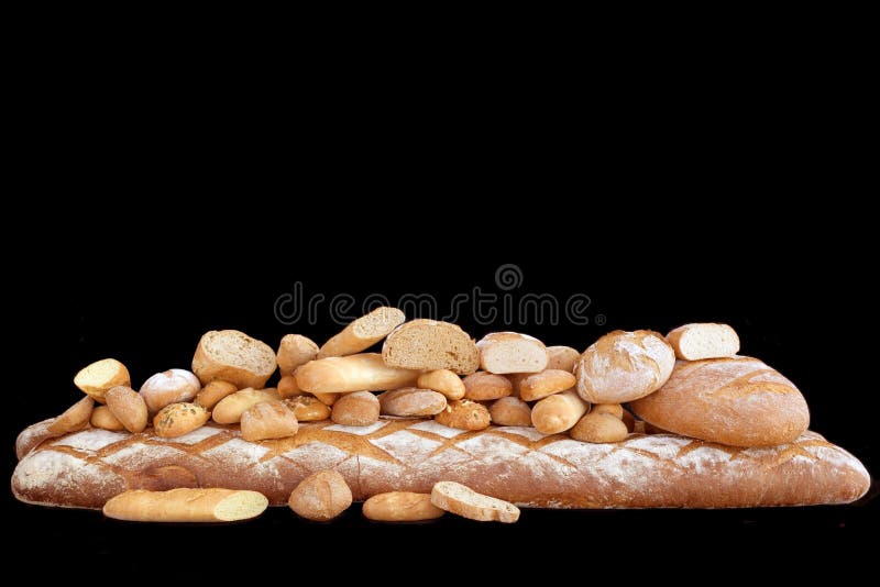 Variedad Grande De Diversos Panes Imagen de archivo - Imagen de ...