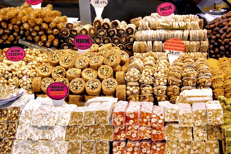 Variedade de doce turco foto de stock. Imagem de confeitaria - 5193084