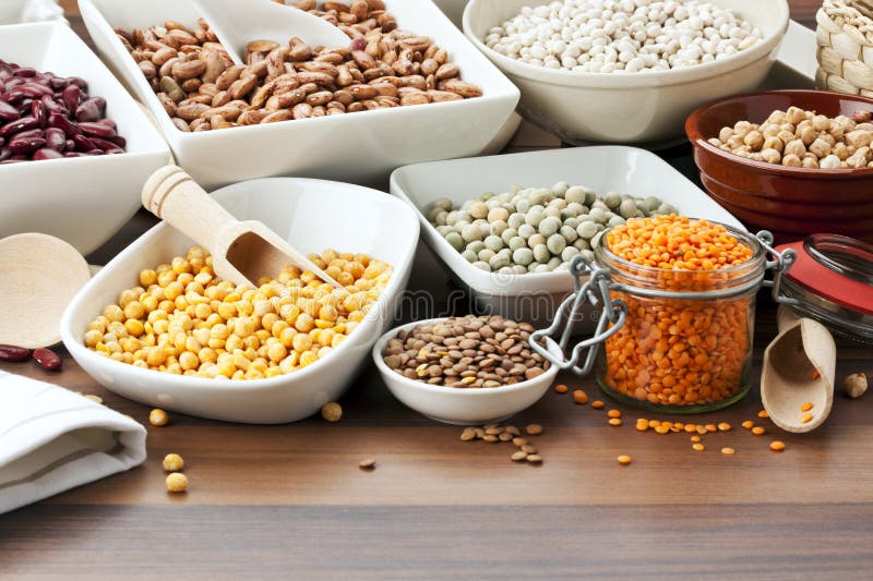 Variedade de leguminosa imagem de stock. Imagem de vegetais - 16892399