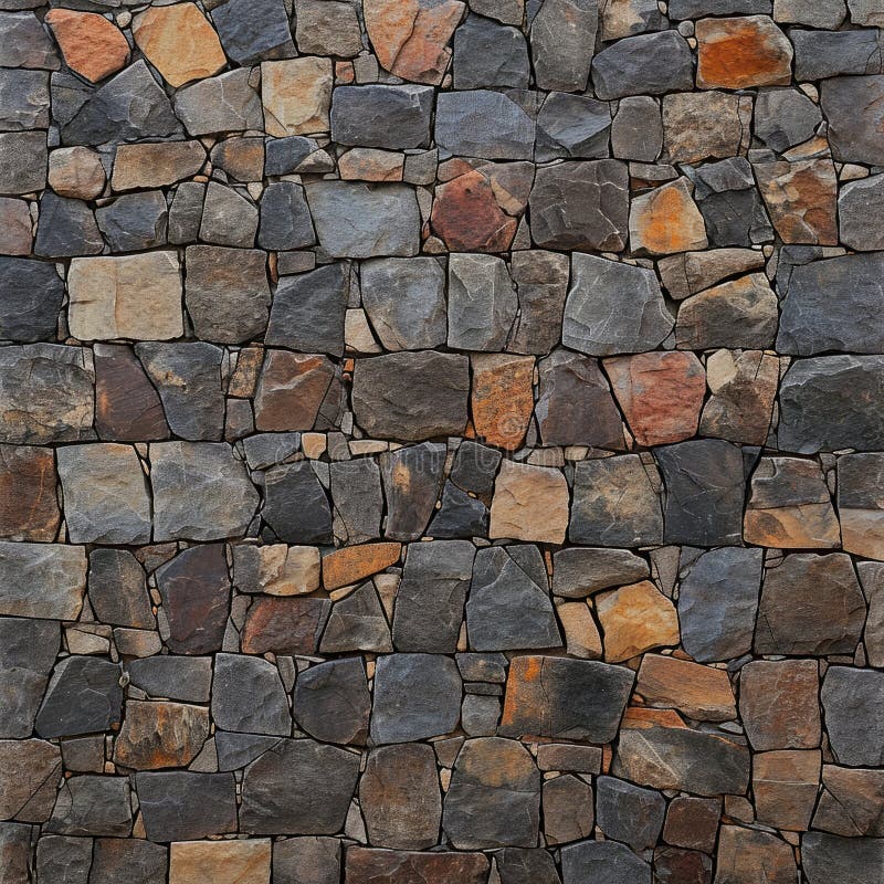 Variegated Stone Wall stock illustration. Illustration of stones ...