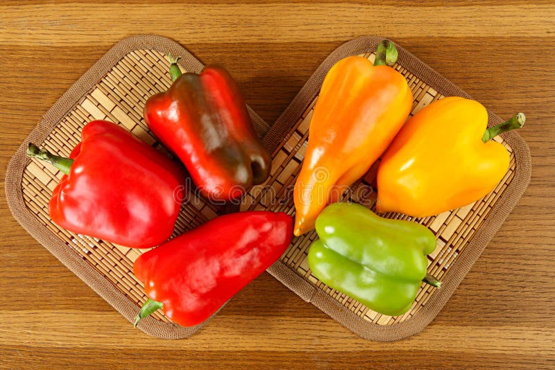 Variegated sweet peppers stock image. Image of appetizing - 26472715