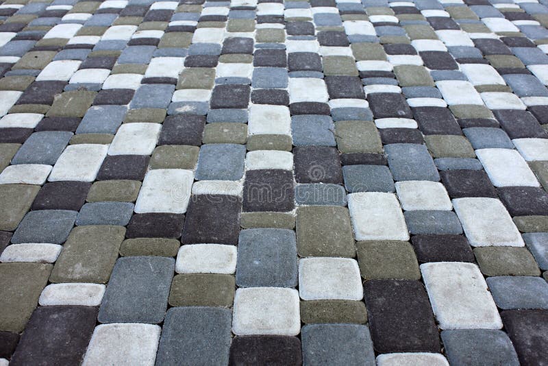 Variegated Tile Texture Stones Square, Brick Worm on Walkway Stock ...