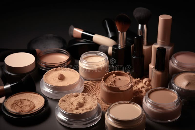 Varieties of Face Powders and Foundations for Perfect Make Up, Created ...
