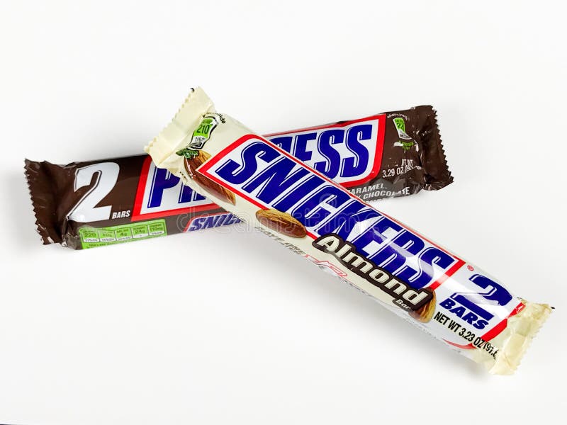 2 Varieties of Snickers Candy Bars Editorial Stock Image - Image of ...