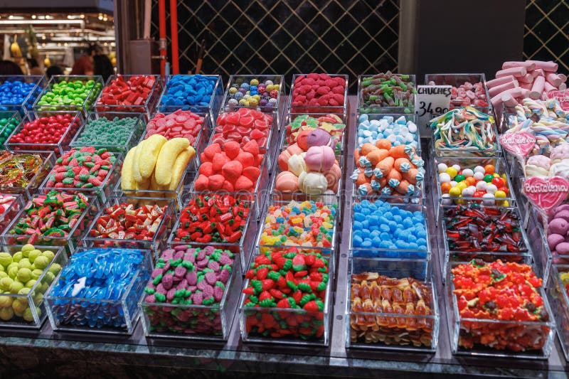 Varieties of Sugary Gummies in Various Shapes and Colors Stock Image ...