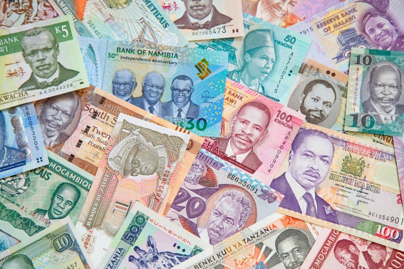 African banknotes stock photo. Image of international - 242819460