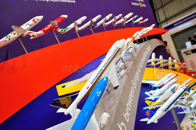 Variety of Aircraft Models at Singapore Airshow Editorial Photo - Image ...