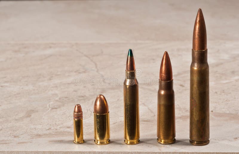 Variety of ammunition stock image. Image of dangerous - 196530551