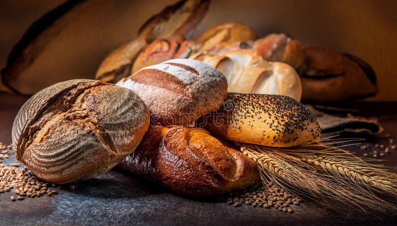 Variety of Artisan Bread with Flavour Stock Image - Image of display ...