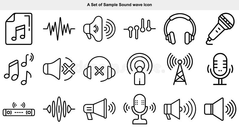 Variety of Audio and Sound Related Equipment Displayed through Outlined ...