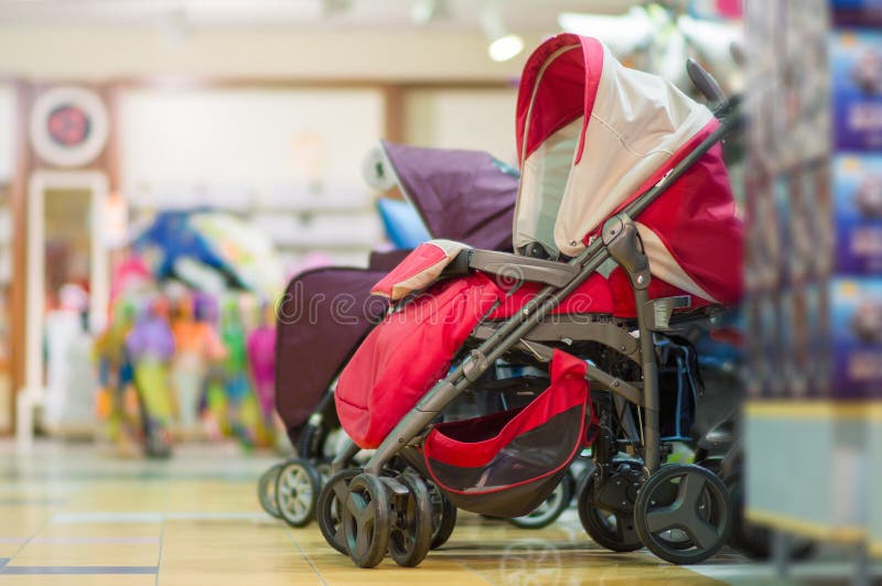 Variety of Baby Carriages in Kids Mall Stock Image - Image of youth ...