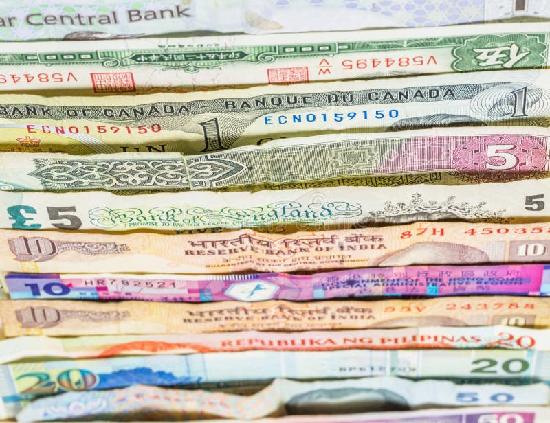 Variety of Bank Notes VII stock image. Image of clothesline - 35375991