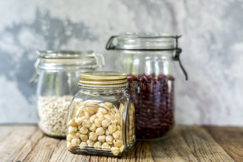 Variety Beans in the Glass Jar Stock Image - Image of fresh, organic ...