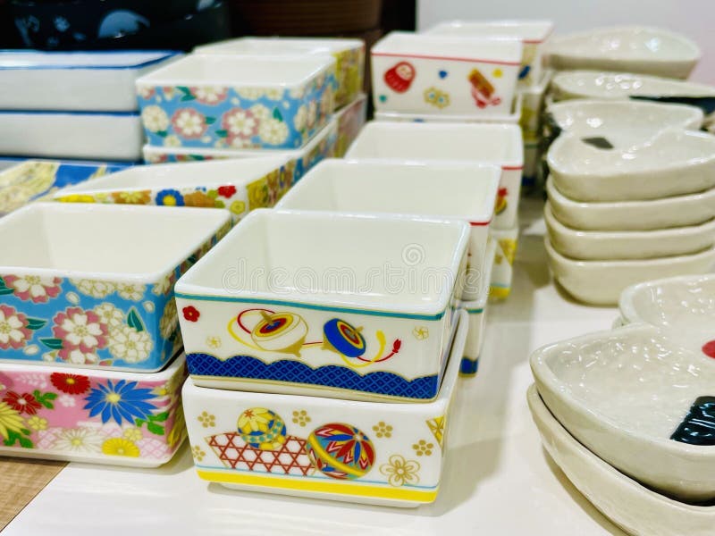 Kitchen set variety plates stock image. Image of collection - 318704371