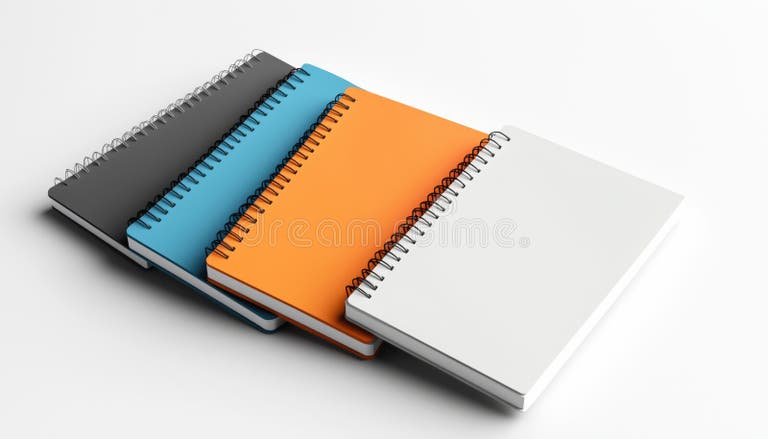 Variety of Blank Spiral Notebooks with Different Covers, Sizes, and Bindings for Note-Taking ...