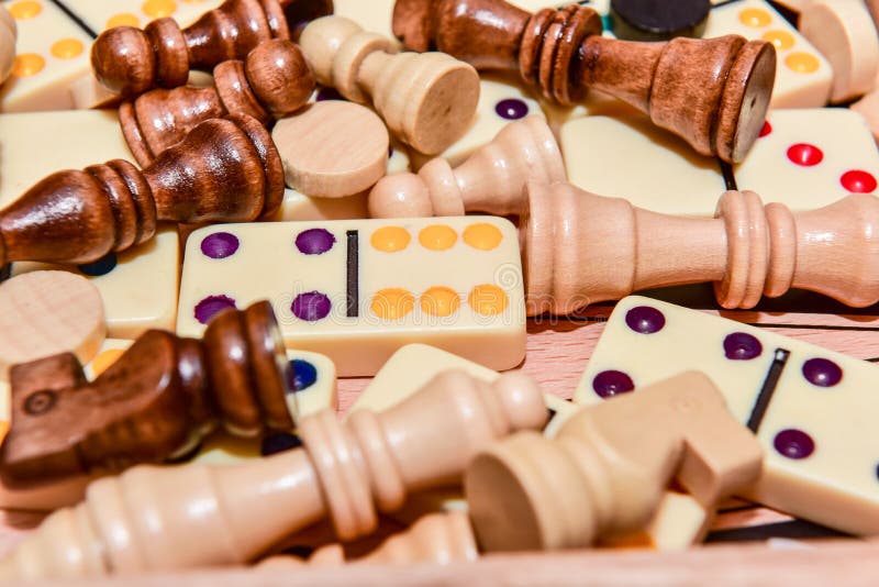 A Variety of Board Game Pieces. a Background Miscellaneous Board Game ...