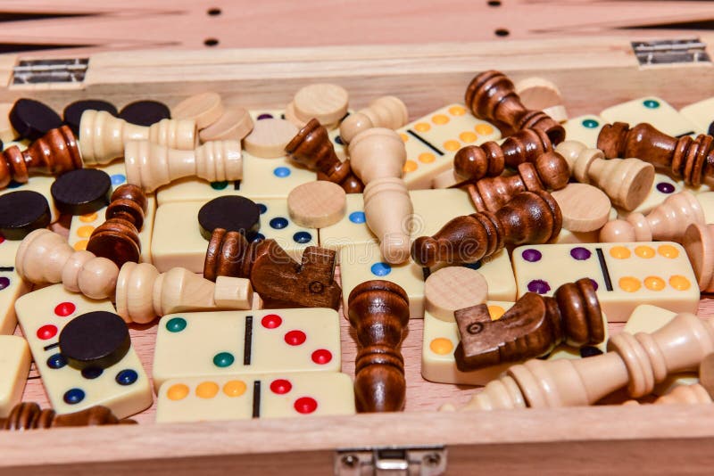 A Variety of Board Game Pieces. a Background Miscellaneous Board Game ...