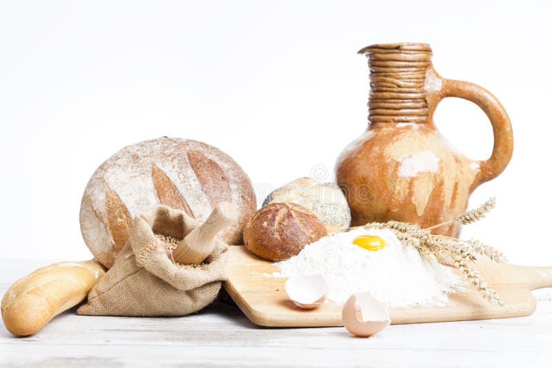 Variety of Bread,bread Ingrediens Stock Photo - Image of ears, black ...