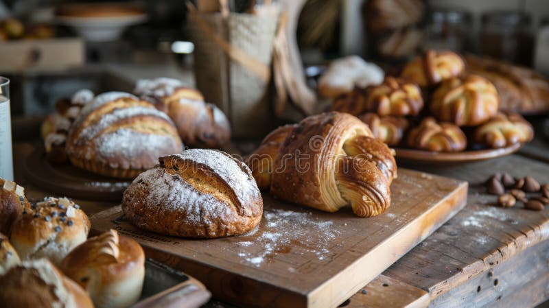 Assorted Bread Varieties on Table Stock Image - Image of gourmet, loaf ...