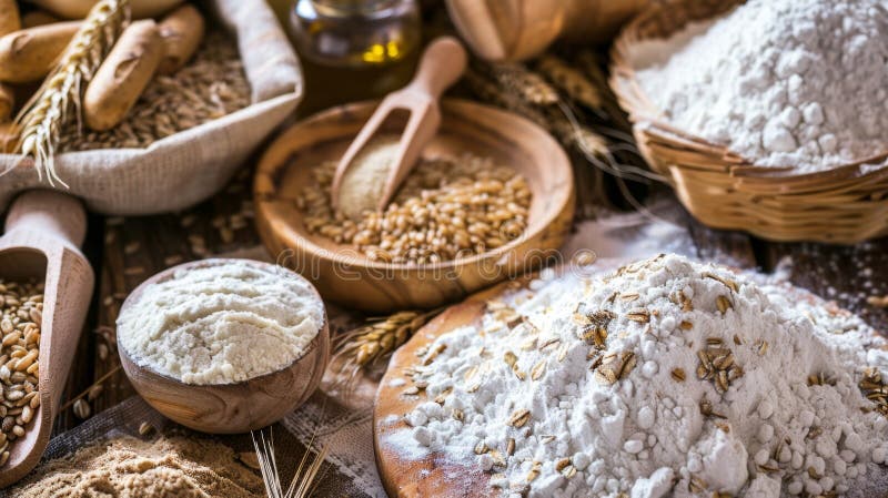 Variety of Bread Types on a Table Stock Image - Image of croissant ...