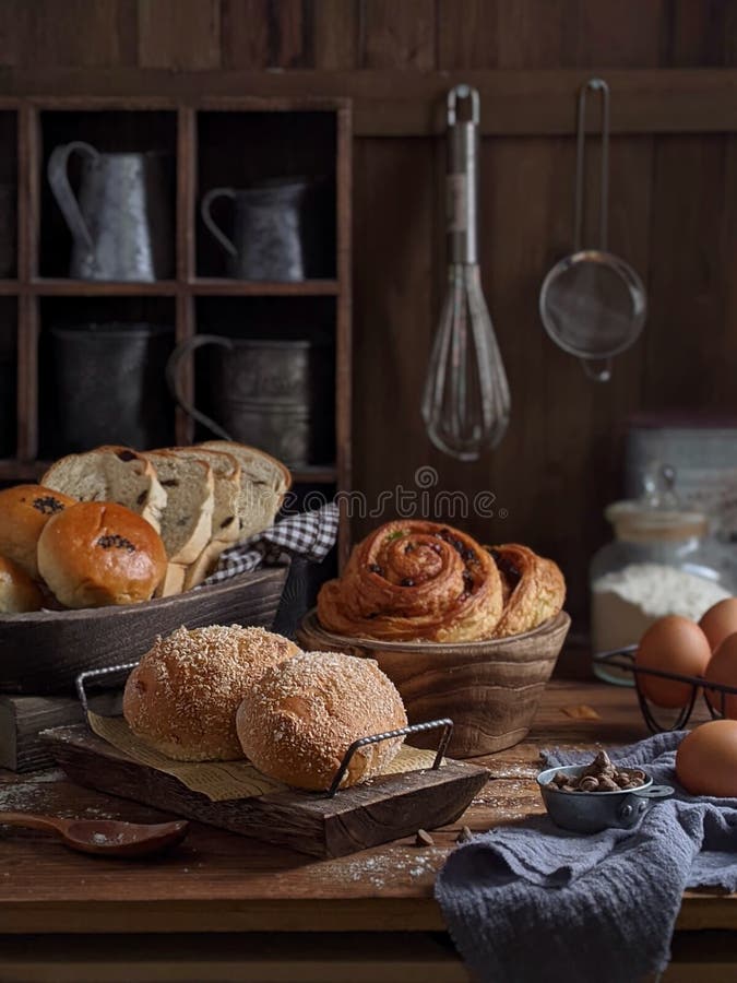Variety bread stock photo. Image of variety, dark, sweet - 264502540