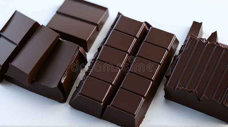 Variety of Broken Chocolate Bars Stock Illustration - Illustration of ...