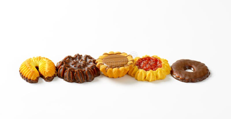 Variety of butter cookies stock photo. Image of food - 64384864