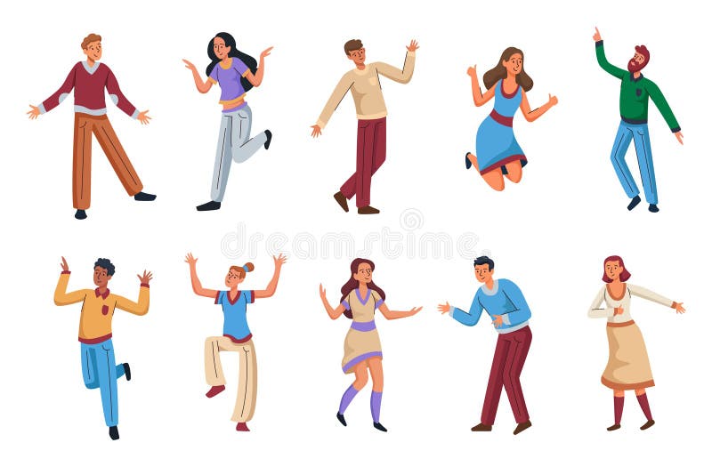 A Variety of Cheerful and Vibrant Characters are Joyfully Dancing and ...