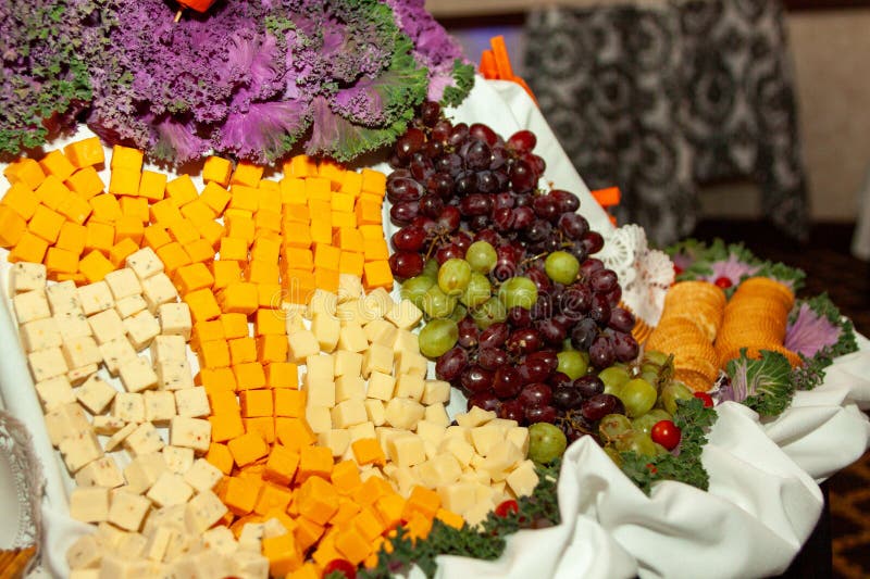 Variety of cheese platter stock image. Image of finger - 283598655