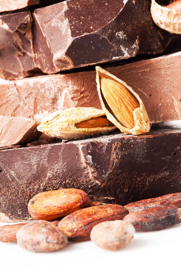 Variety of Chocolate Pieces Stock Image - Image of pieces, pile: 23871825