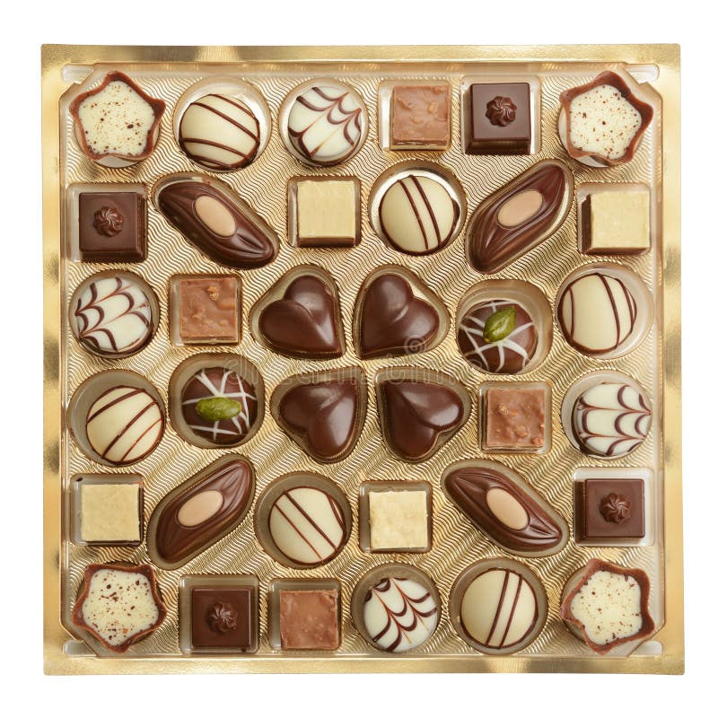Variety of chocolates stock photo. Image of container - 46651654