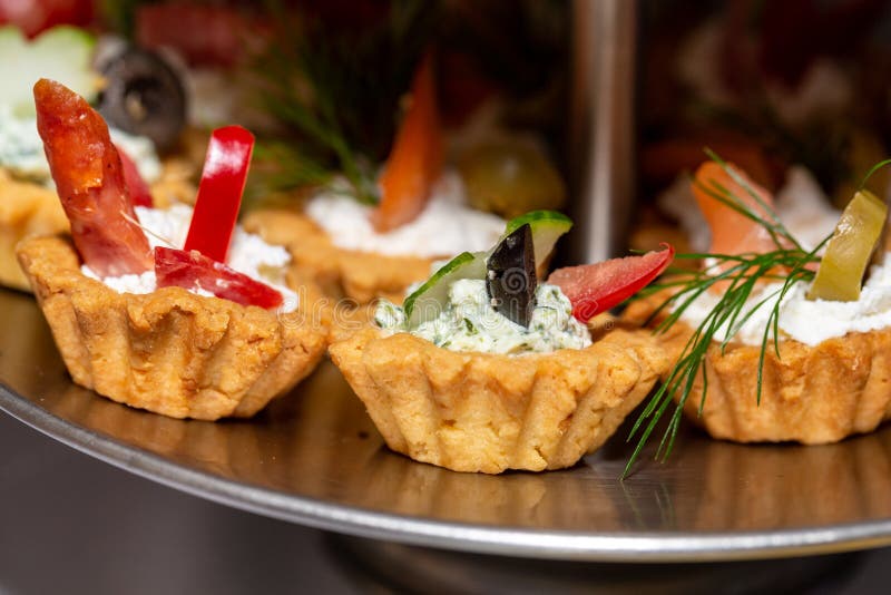 A variety of cold snacks stock image. Image of table - 198488843