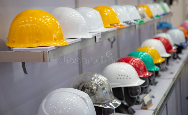 Variety Color of Safety Helmets Stock Image - Image of helmet, security ...