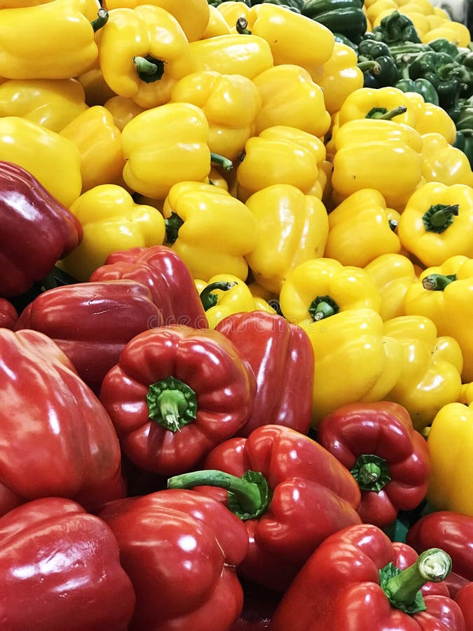 Variety of Colored Bell Pepper or Capsicum. Stock Photo - Image of ...