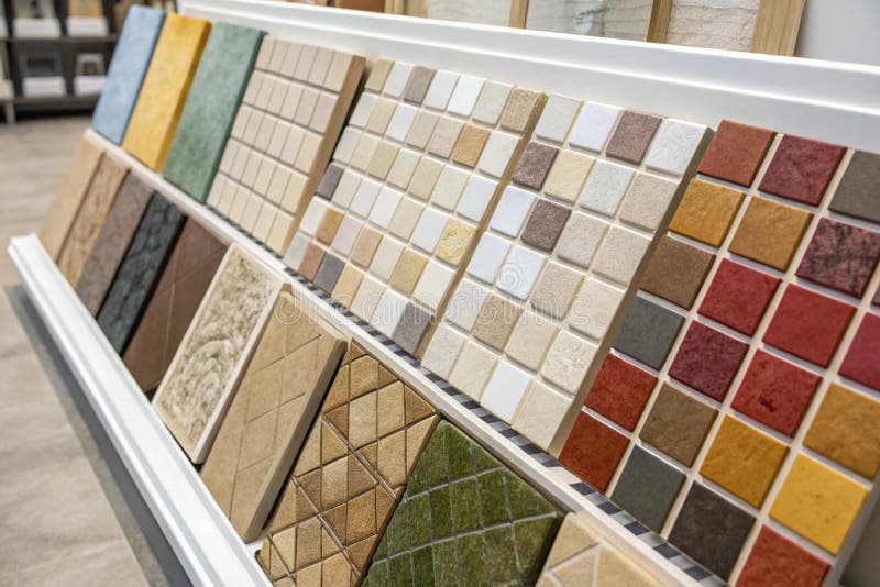 Colored Ceramic Tile Samples for Kitchen or Bathroom Stock Illustration ...
