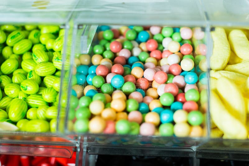Variety of Colored Sweets on Shelves Stock Image - Image of choice ...