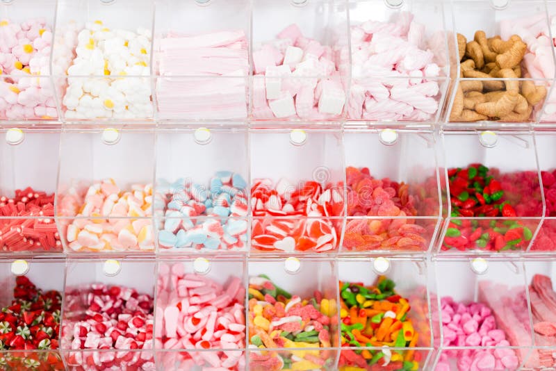 Colored Sweets on the Store Shelves Stock Photo - Image of candy, mixed ...