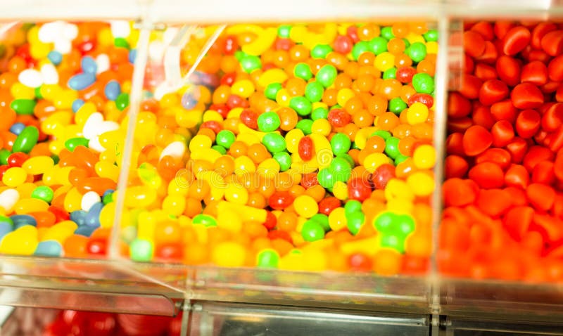 Variety of Colored Sweets on Shelves Stock Image - Image of flavor ...