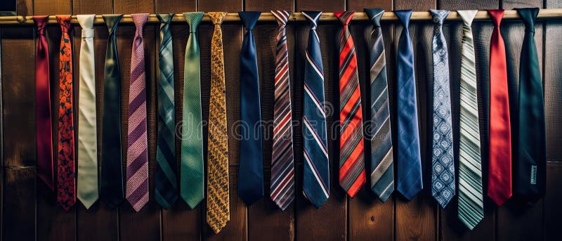 Variety of colored ties. stock image. Image of fashionable - 279279133